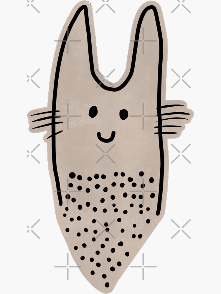 "Dissolving Cat." Sticker by brizzle321d | Redbubble