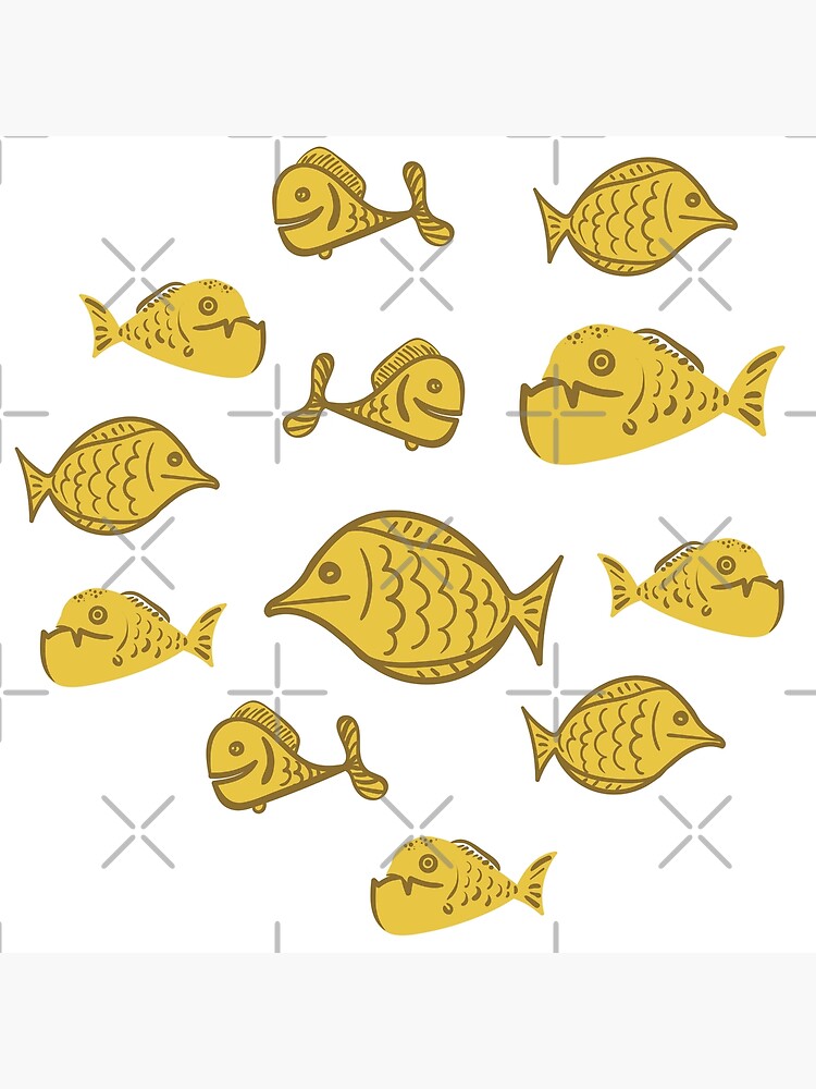 "yellow fish characters" Poster by rysunki-malunki | Redbubble