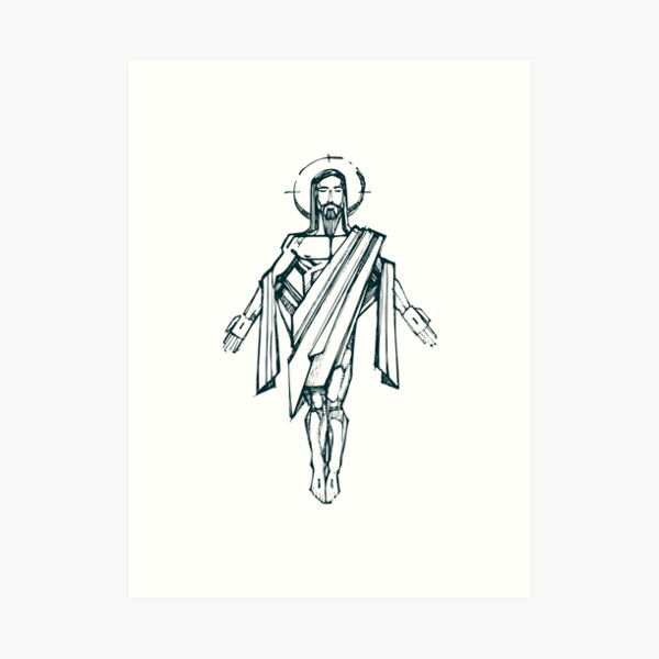 "Jesus Christ Resurrection drawing" Art Print for Sale by bernardojbp ...