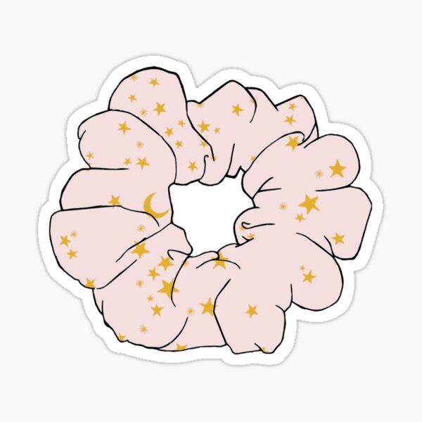 "Pink Stars Scrunchie " Sticker for Sale by lolsammy910 | Redbubble