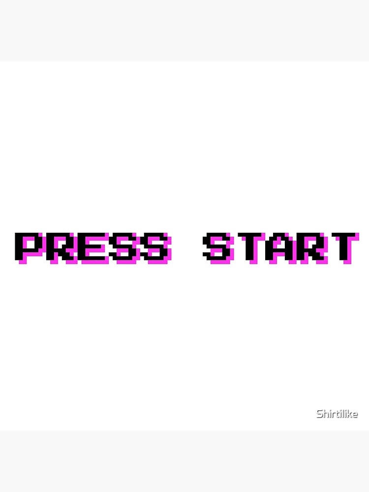 "Press Start Computer Console Design 8bit 16bit Pixel Retro Sticker ...