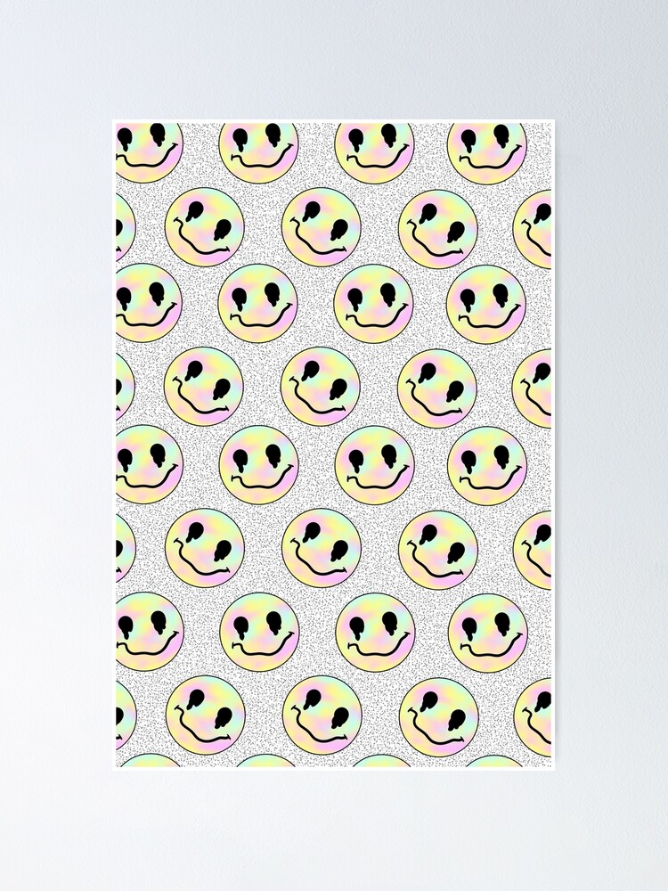 "Trippy pastel smiley face" Poster for Sale by EmieAtTheDisco | Redbubble