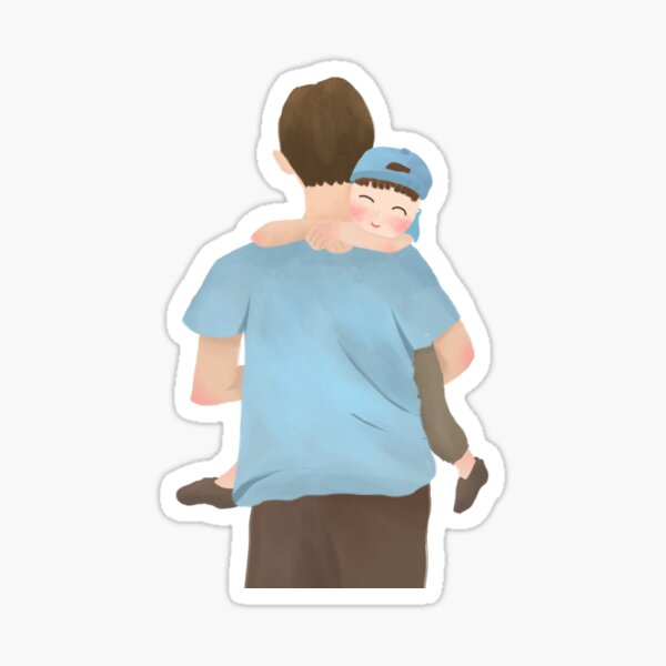 "Father and son" Sticker for Sale by joeyth | Redbubble