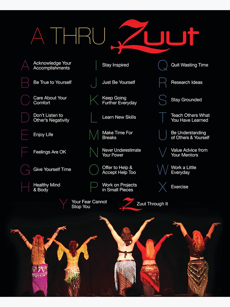 "Zuut ABC's" Sticker for Sale by aceofspadeswny | Redbubble