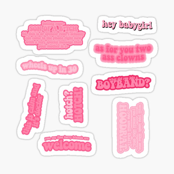 "pink quote pack *purchase size large*" Sticker for Sale by emj0907 ...