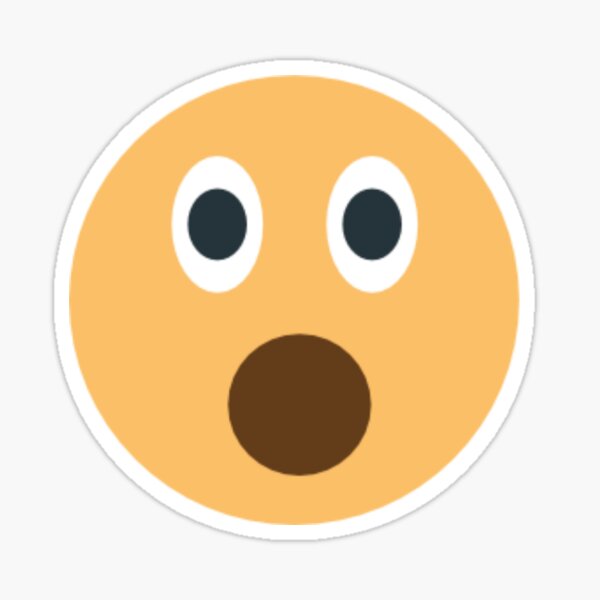 "Emojis - Surprised" Sticker for Sale by Bitsy-Luc | Redbubble