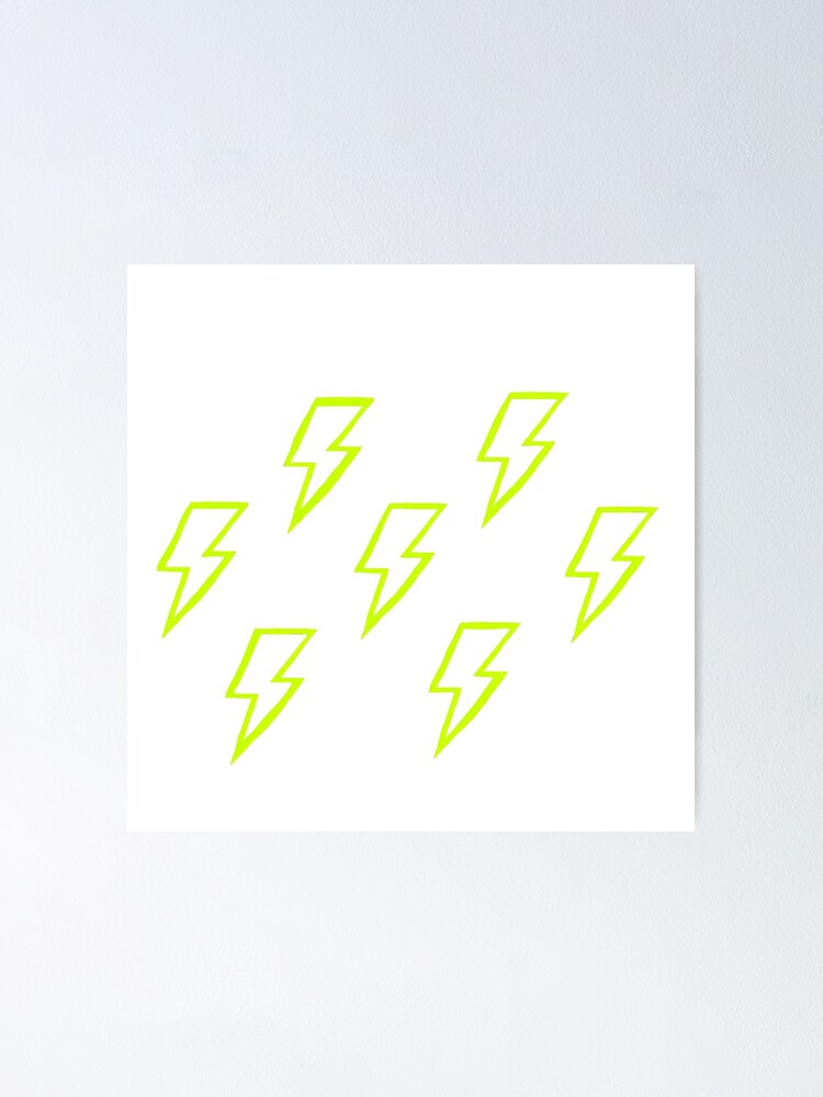 "Neon green lightning bolt pack " Poster by kaileebreezy21 | Redbubble