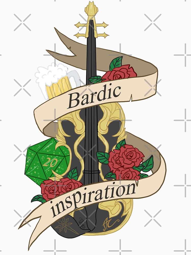 "Bardic Inspiration" T-shirt for Sale by Tobios-Art | Redbubble | bard ...
