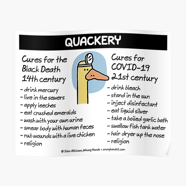 "Quackery" Poster for Sale by WrongHands | Redbubble