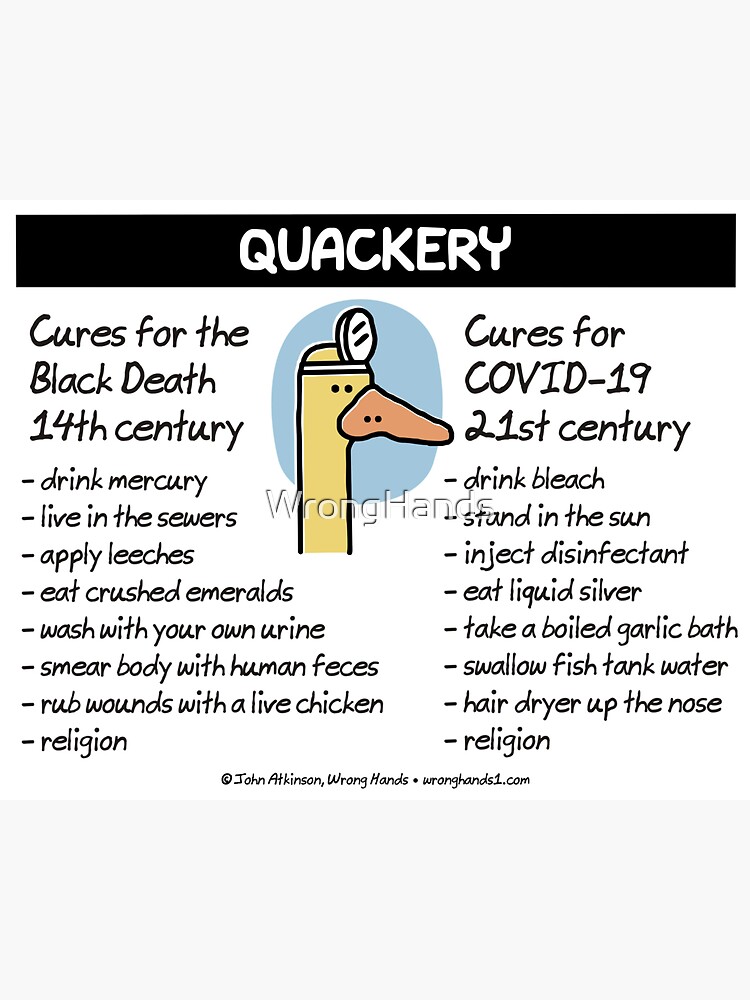 "Quackery" Sticker for Sale by WrongHands | Redbubble