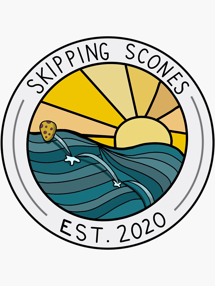 "Skipping Scones Bakery Logo " Sticker for Sale by charlotting | Redbubble