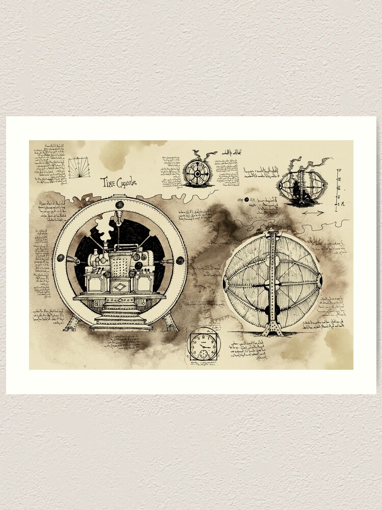 "Time Machine sketches" Art Print for Sale by djrbennett | Redbubble