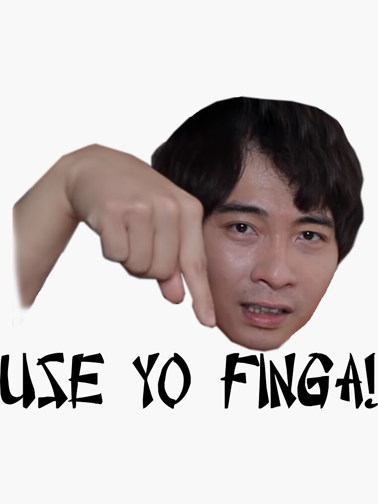 "Uncle Roger Use Finga" Sticker for Sale by zbeeK | Redbubble