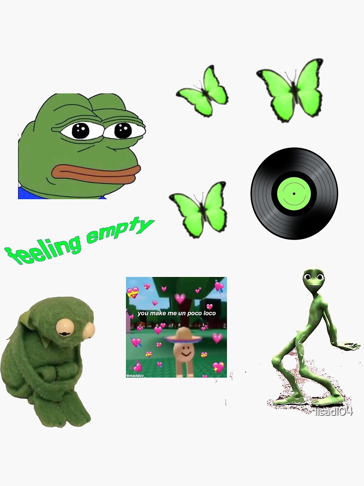"green meme aesthetic" Sticker for Sale by lisadl04 | Redbubble