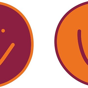 "vt colored smiley face sticker set" Sticker for Sale by scribblesbysar ...