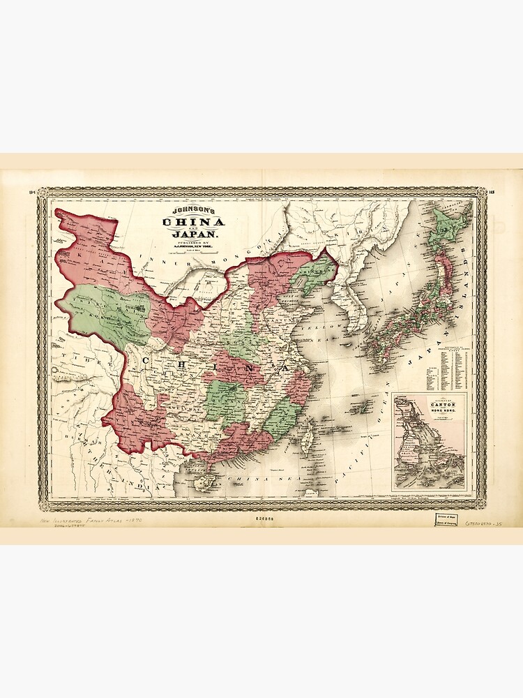 "Map of China and Japan (1868)" Photographic Print by allhistory ...