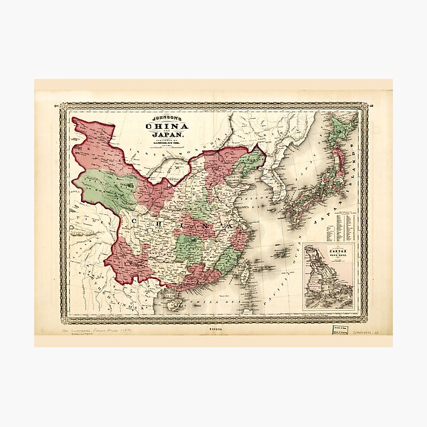 "Map of China and Japan (1868)" Photographic Print by allhistory ...