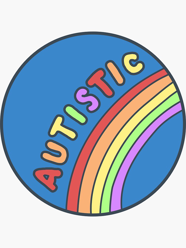 "Autistic Rainbow" Sticker for Sale by shysnail | Redbubble