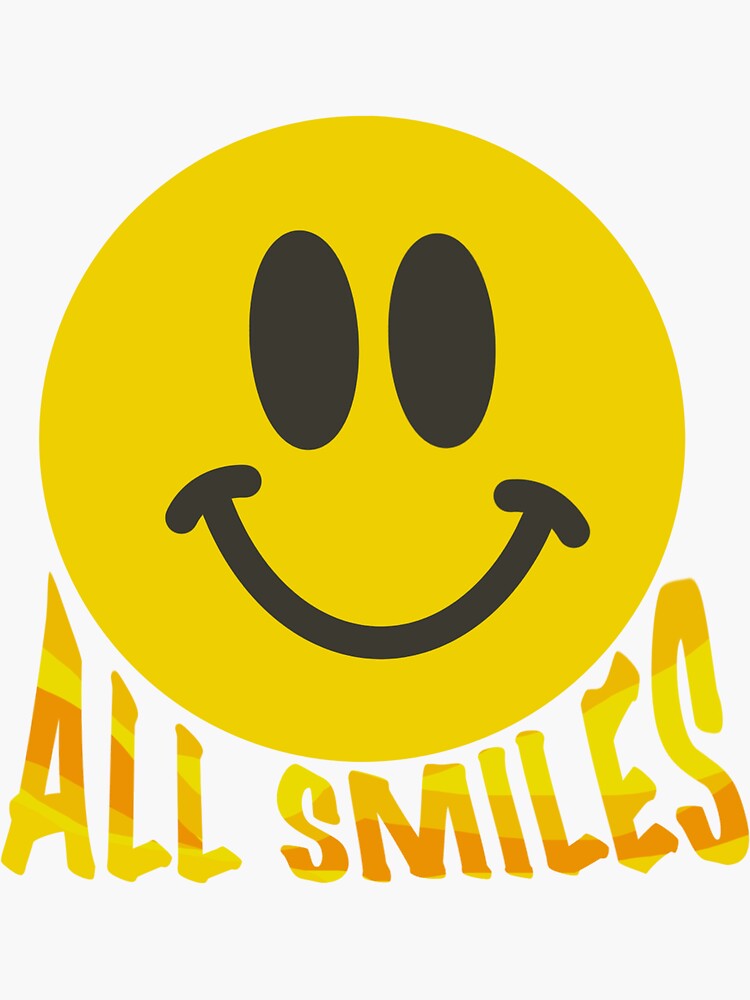 "All Smiles with Smiley Face" Sticker by shayz-stickers | Redbubble