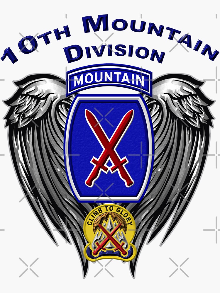 "10th Mountain Division “Climb To Glory”" Sticker for Sale by ...