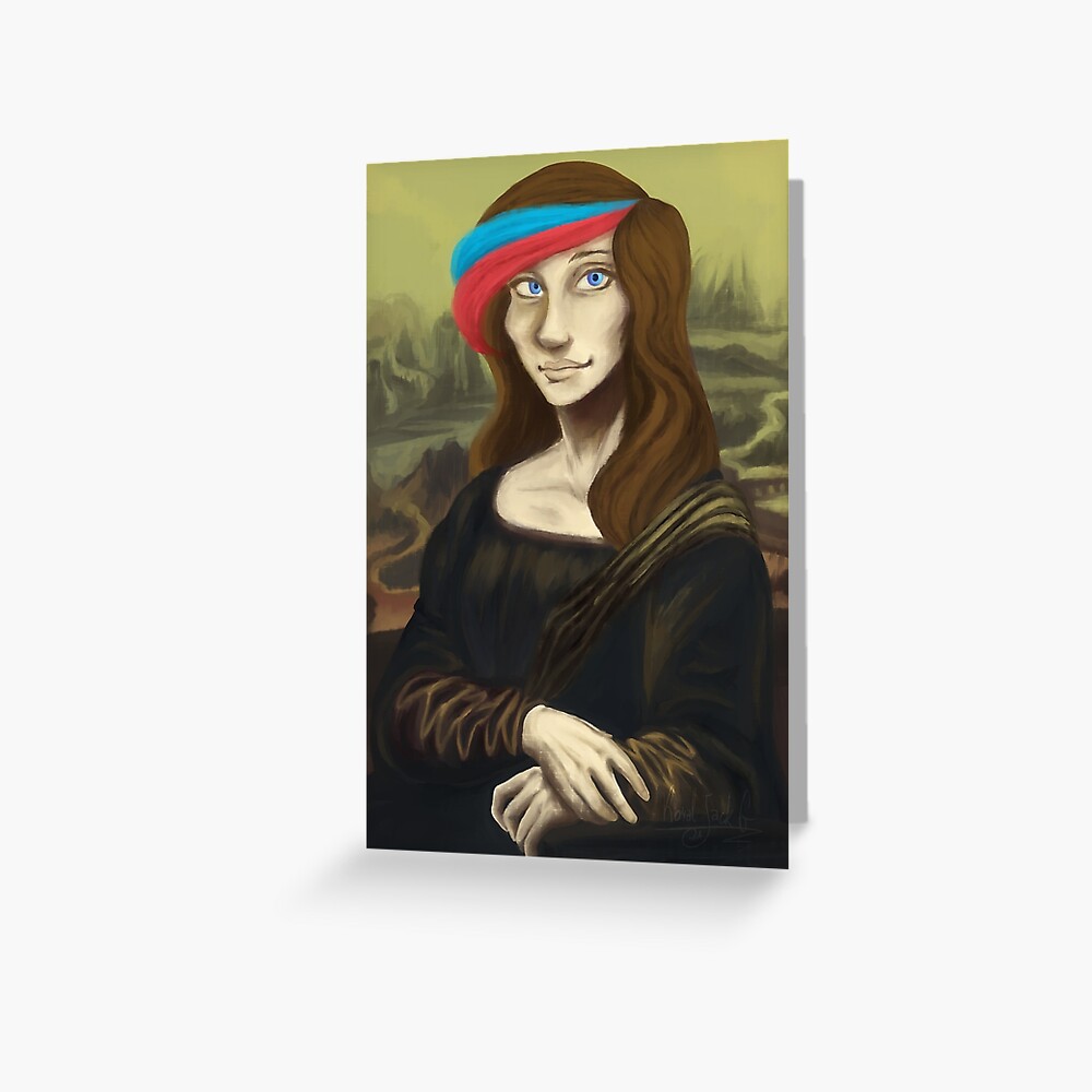 "Mona Lisa with a Twist" Greeting Card by KoralTheDad | Redbubble