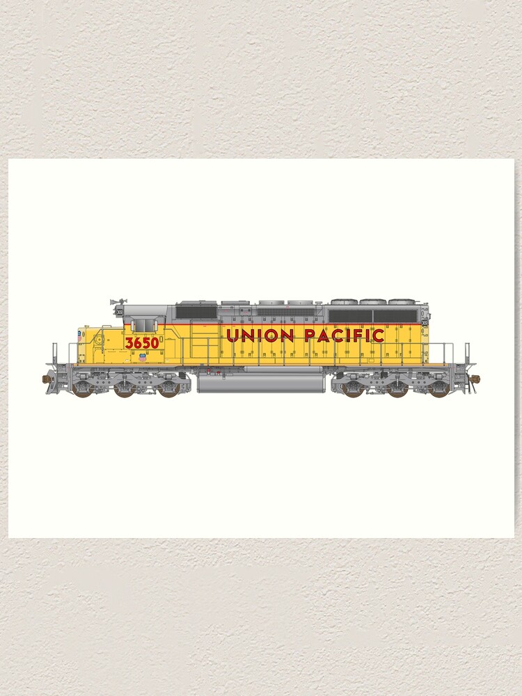 "Union Pacific 3650 SD40-2 Locomotive" Art Print for Sale by Kevin ...