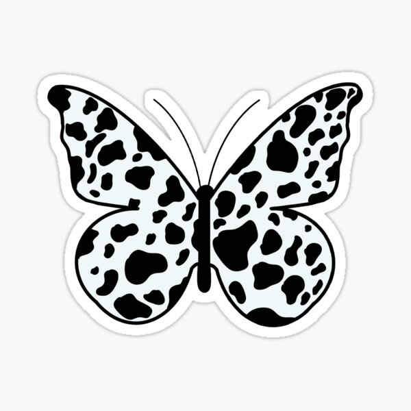 "cow print butterfly sticker" Sticker for Sale by dianajohnson5 | Redbubble