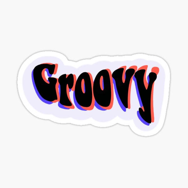 "Groovy Sticker" Sticker for Sale by Lillys-Stickers | Redbubble