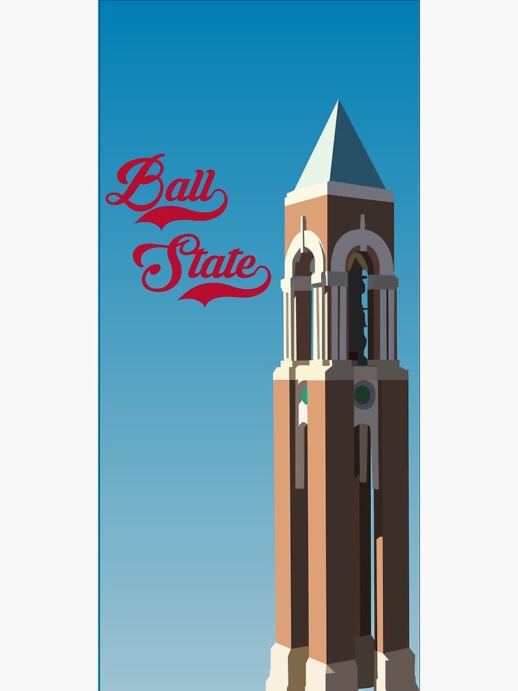 "Ball State Tower Design" Poster for Sale by Cleeean | Redbubble