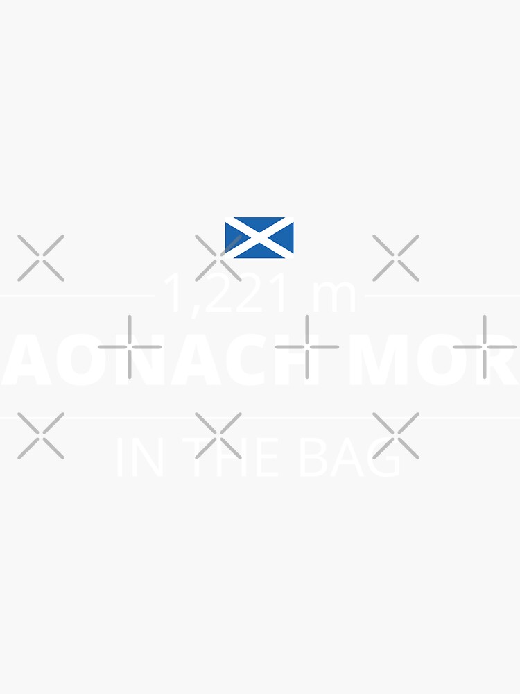 "Aonach Mor - Munro Bagger Scottish Munro in the Bag" Sticker for Sale ...