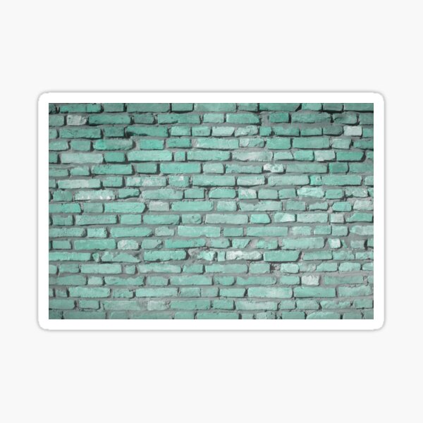 "green brick wall texture" Sticker by NikoletaVukovic | Redbubble