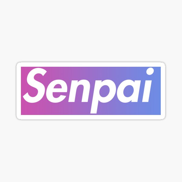 "Senpai" Sticker by Shiromaru | Redbubble