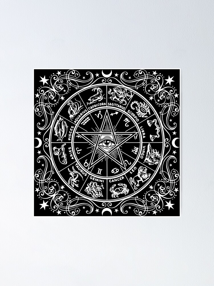 "Zodiac Pentagram" Poster for Sale by RavenWake | Redbubble