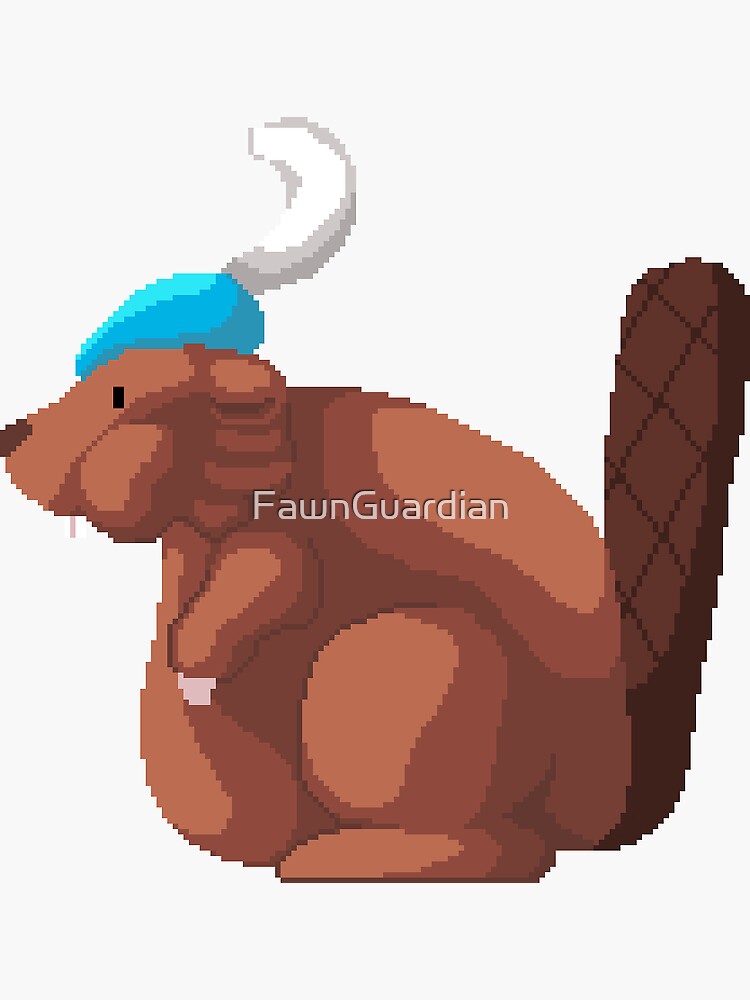"Pixel Art Beaver" Sticker for Sale by FawnGuardian | Redbubble