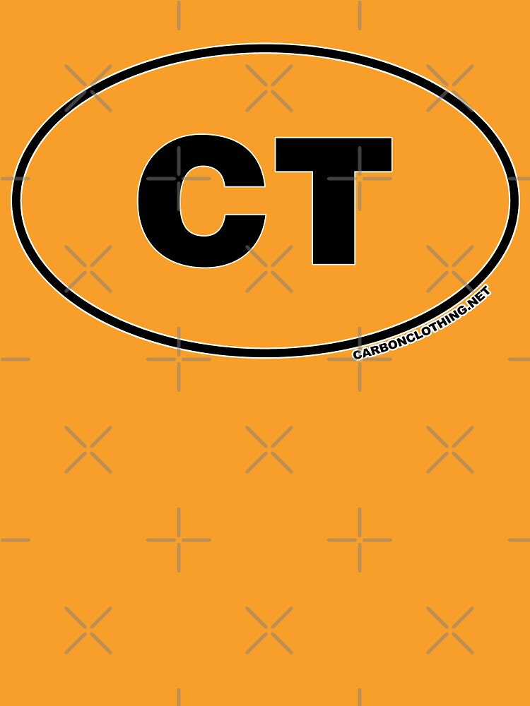 "Connecticut CT Euro Oval Sticker" T-shirt by CarbonClothing | Redbubble