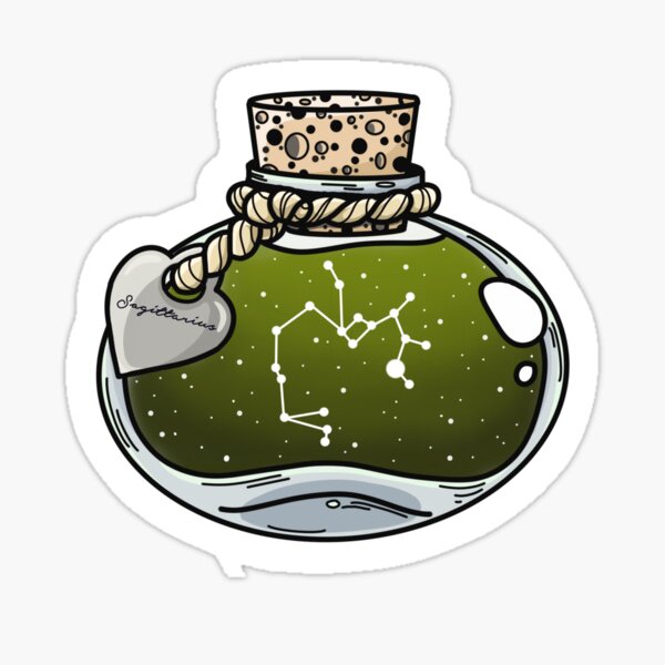 "Zodiac Constellation in a Bottle - Sagittarius" Sticker by FrankieG ...