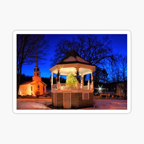 "Athol's Uptown Common at Christmas" Sticker for Sale by mrgrosky ...