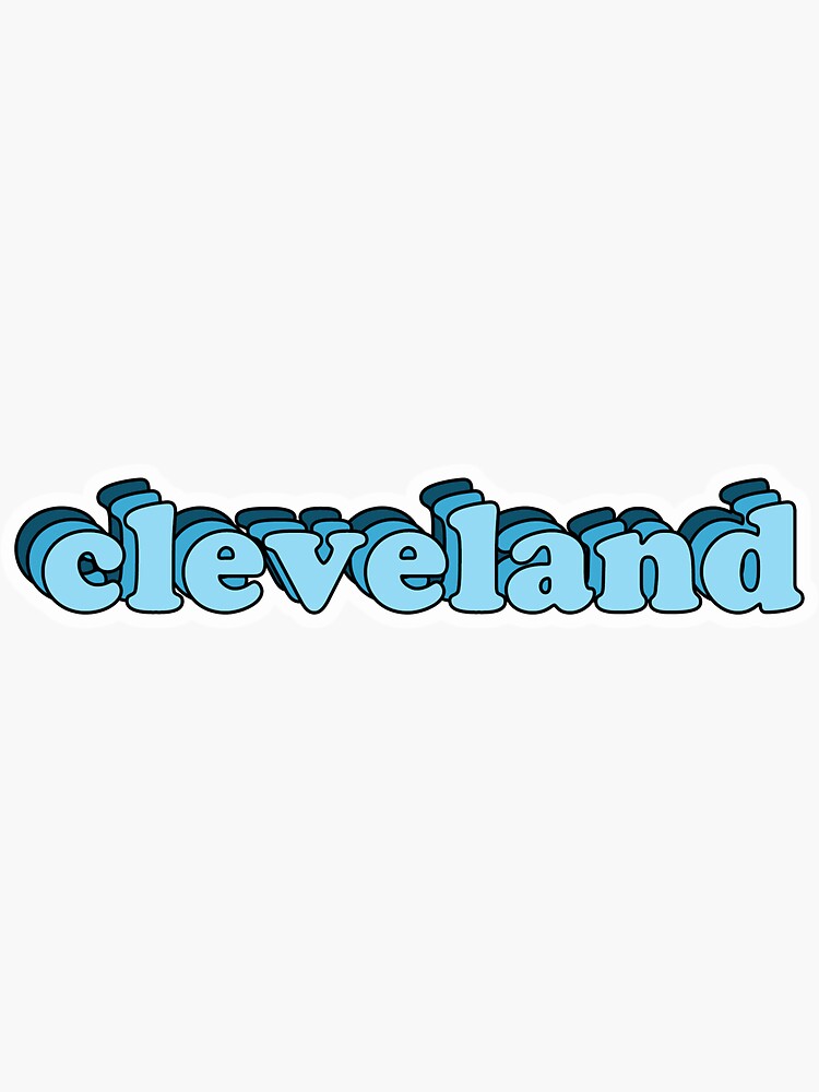 "Cleveland Bubble Font" Sticker for Sale by thuressaj | Redbubble