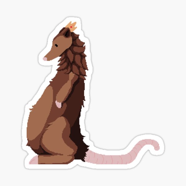 "Pixel Art King Rat" Sticker for Sale by FawnGuardian | Redbubble