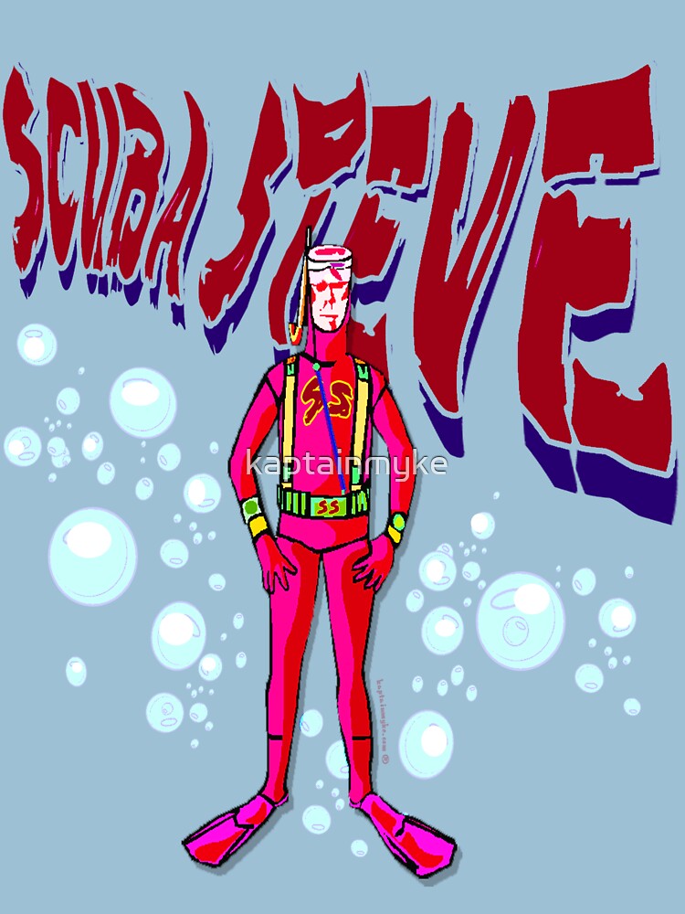 "Scuba Steve" T-shirt for Sale by kaptainmyke | Redbubble | steve t ...
