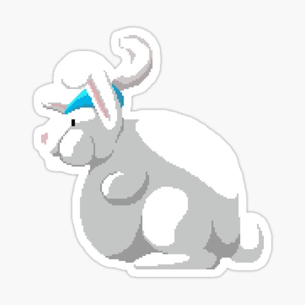 "Pixel Art Rabbit" Sticker for Sale by FawnGuardian | Redbubble