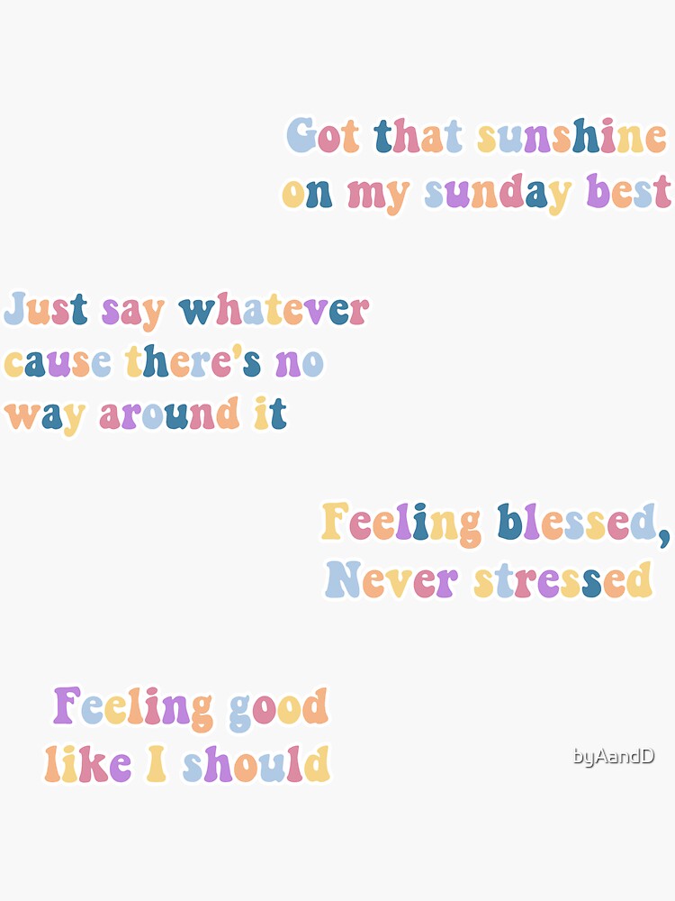 "Sunday Best~ Surfaces (sticker pack)" Sticker for Sale by byAandD ...