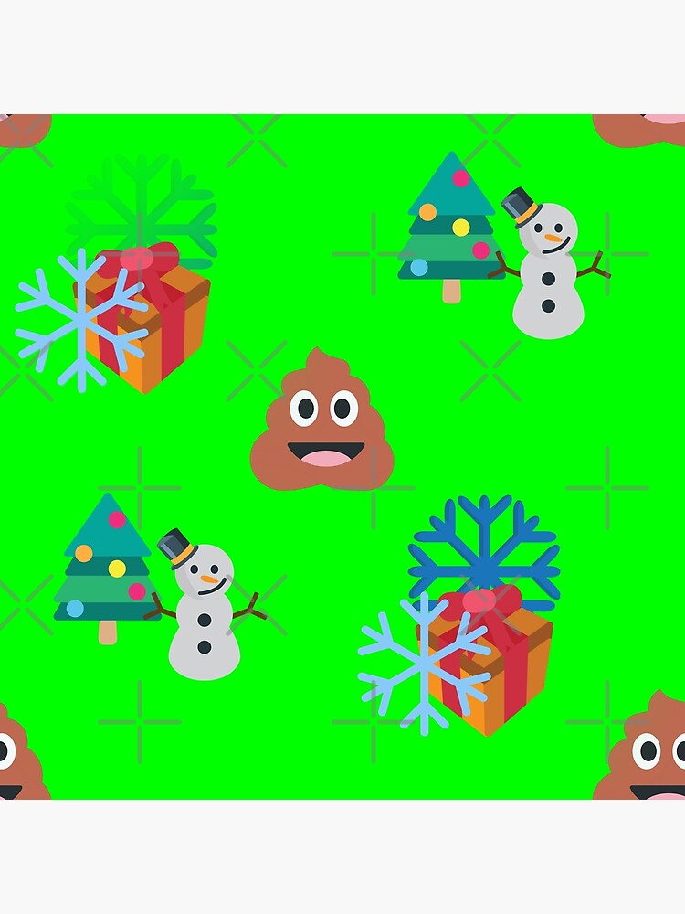 "neon christmas poop emoji" Art Print by gossiprag | Redbubble