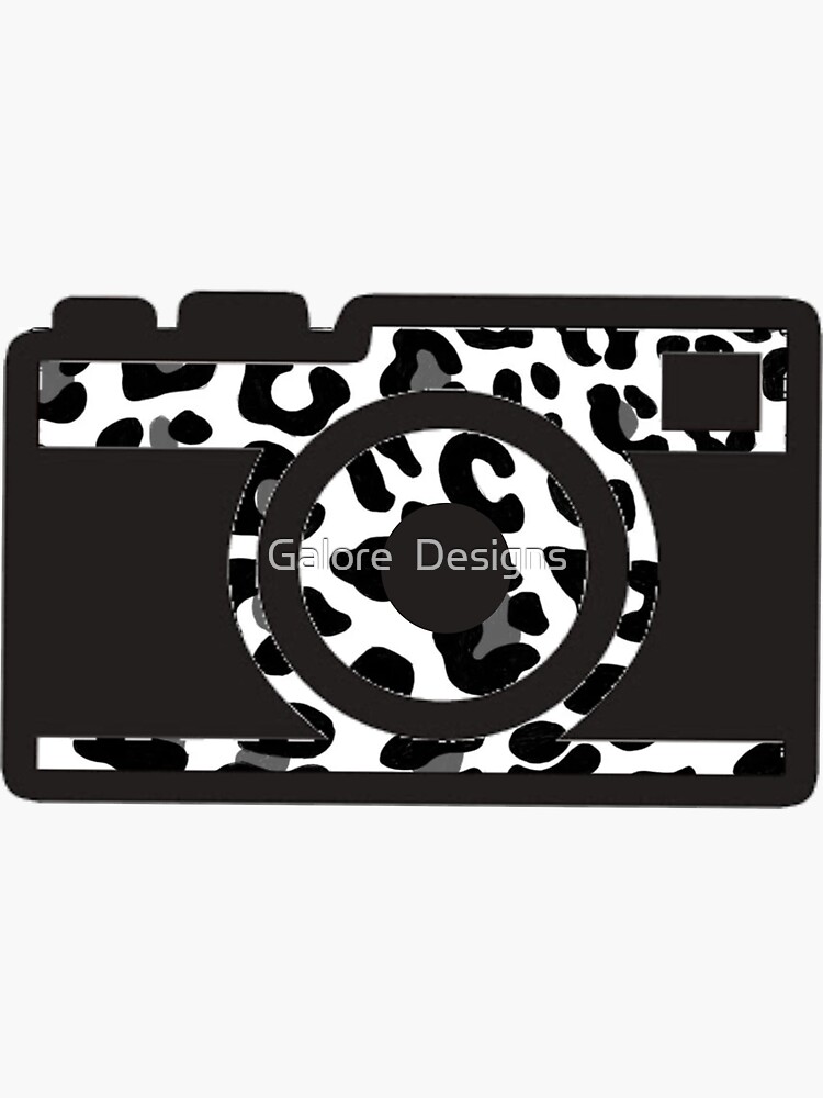 "leopard print camera" Sticker for Sale by GaloreDesigns15 | Redbubble
