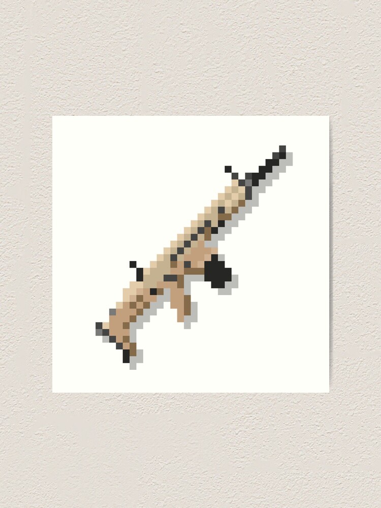 "FDE Pixel Scar Rifle" Art Print for Sale by pixelbrian | Redbubble
