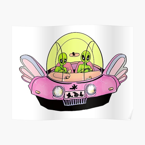 "Alien driving lesson" Poster by vieno | Redbubble