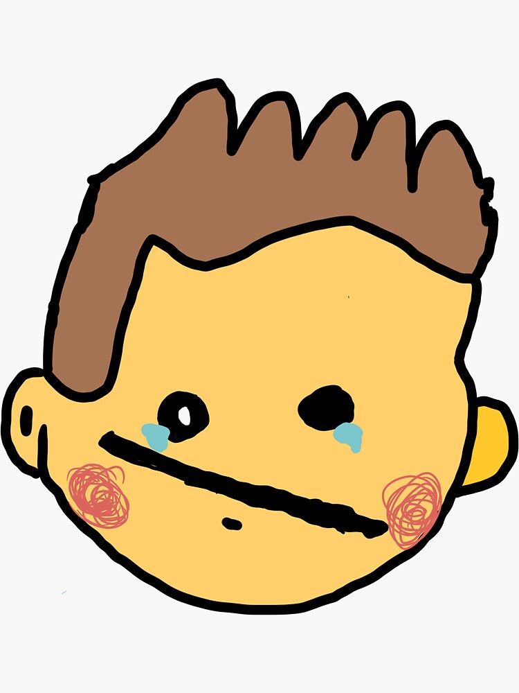 "Sad boi emoji" Sticker for Sale by Octacat | Redbubble
