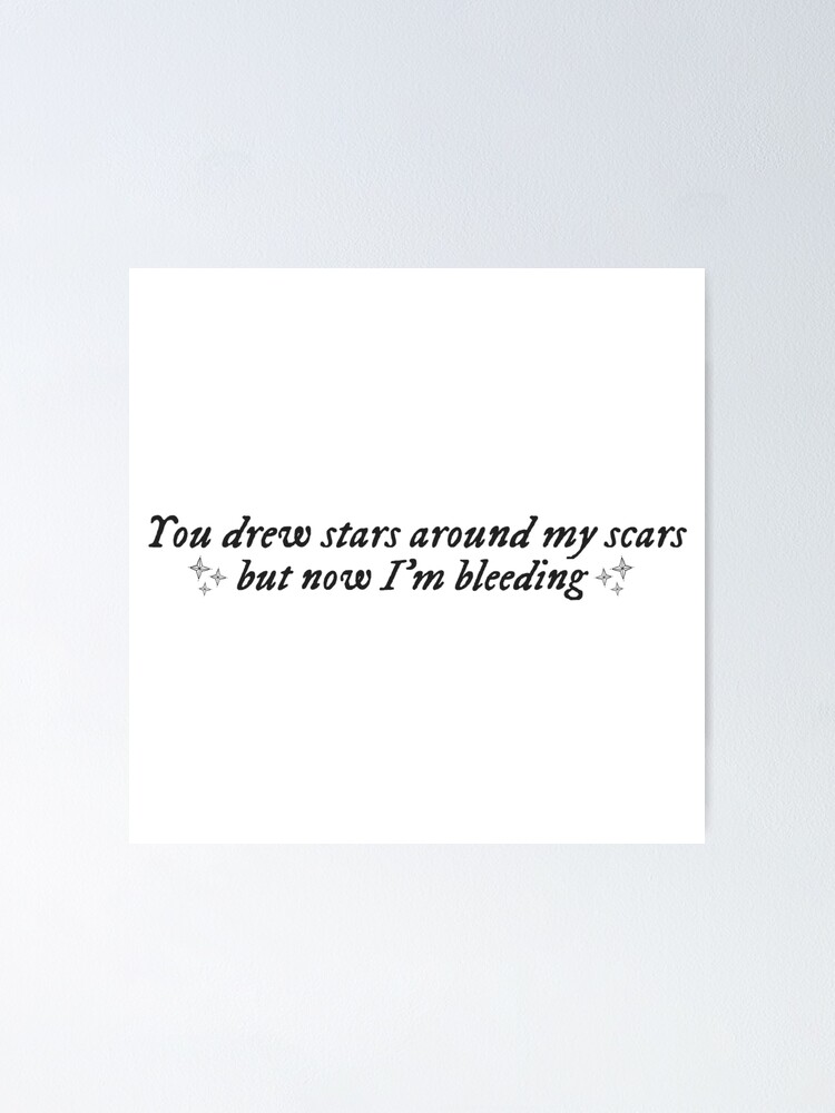 "folklore- stars and scars" Poster by dutchesskmw | Redbubble