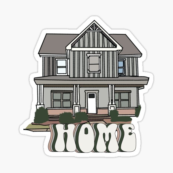 ""Home" Custom Sticker" Sticker for Sale by portervisuals | Redbubble