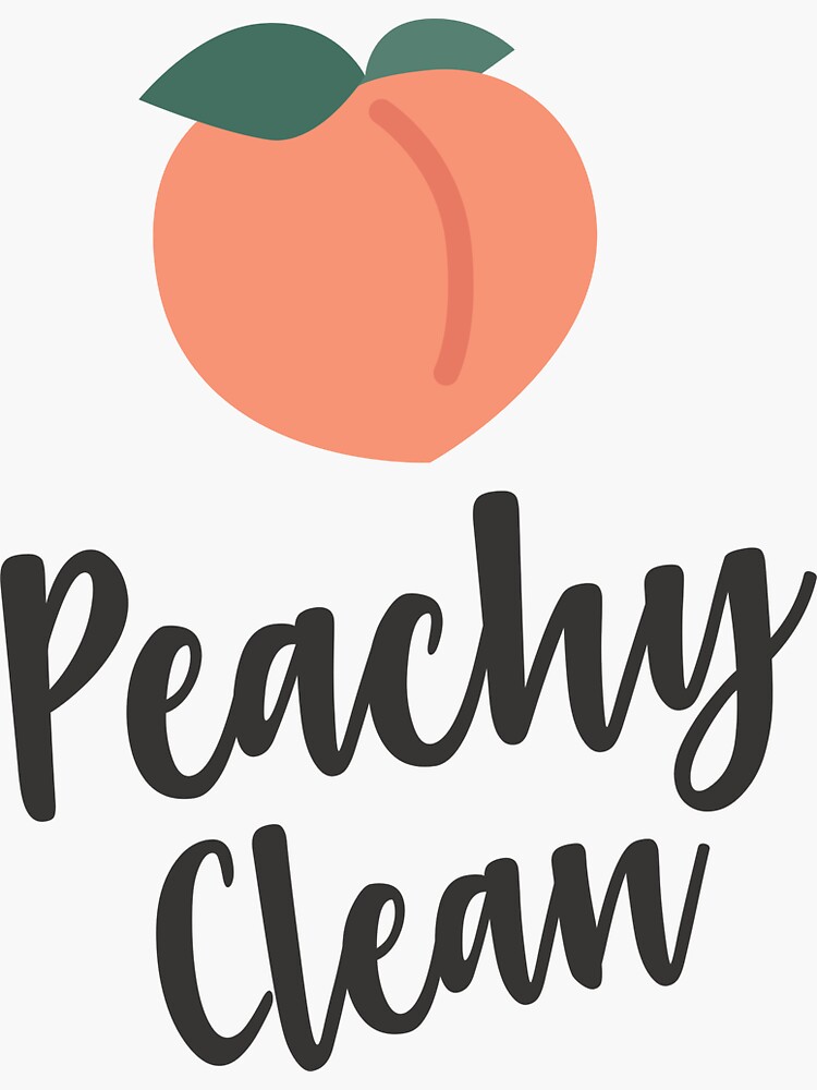 "Peachy Clean" Sticker for Sale by brookehend | Redbubble
